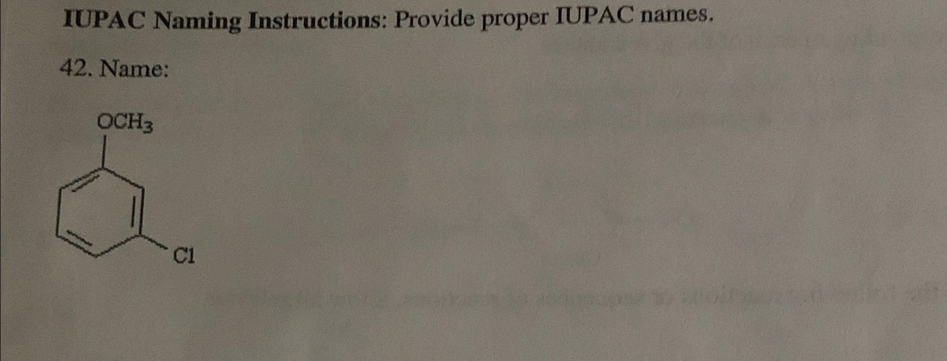 Solved IUPAC Naming Instructions: Provide proper IUPAC | Chegg.com