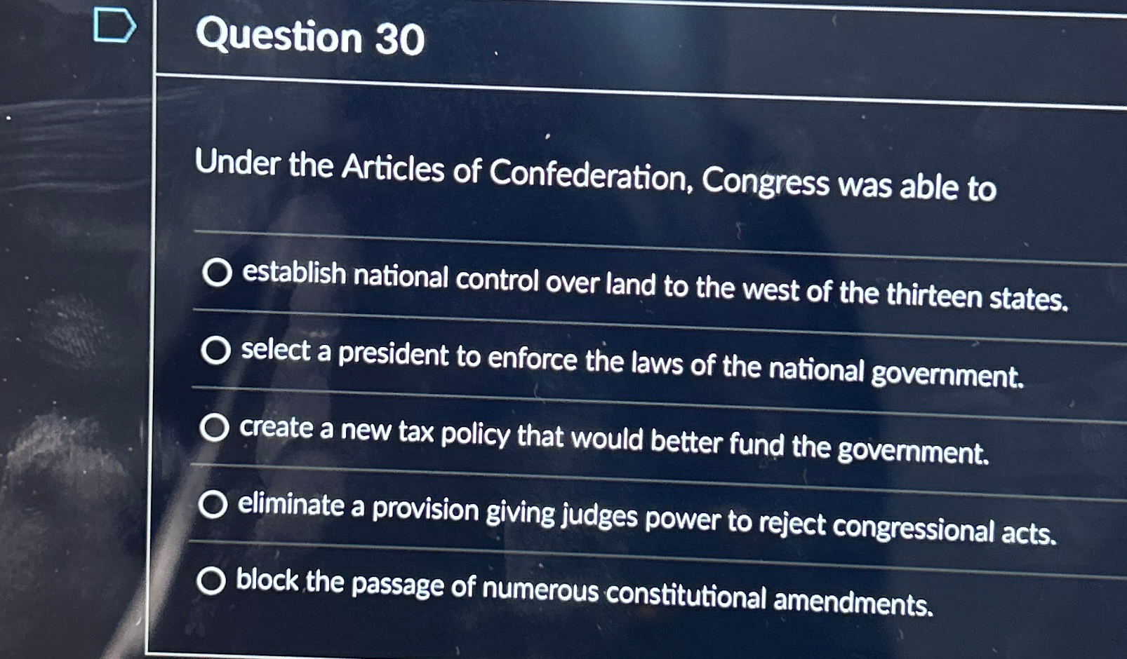 Solved Question 30Under the Articles of Confederation, | Chegg.com