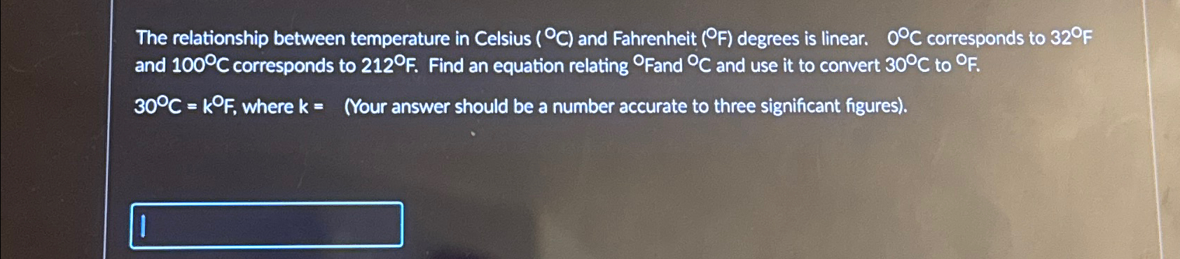 Solved The relationship between temperature in Celsius ) | Chegg.com