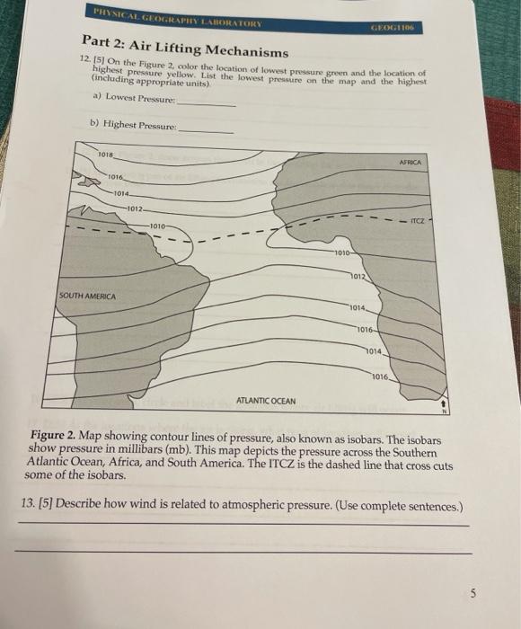 Solved PHYSICAL GEOGRAPHY LABORATORY KECG1106 Part 2: Air | Chegg.com
