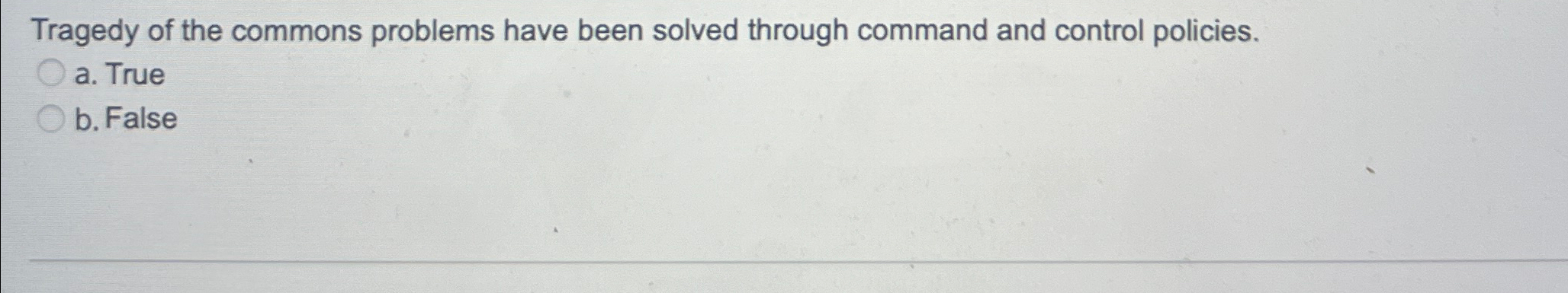 Solved Tragedy of the commons problems have been solved | Chegg.com