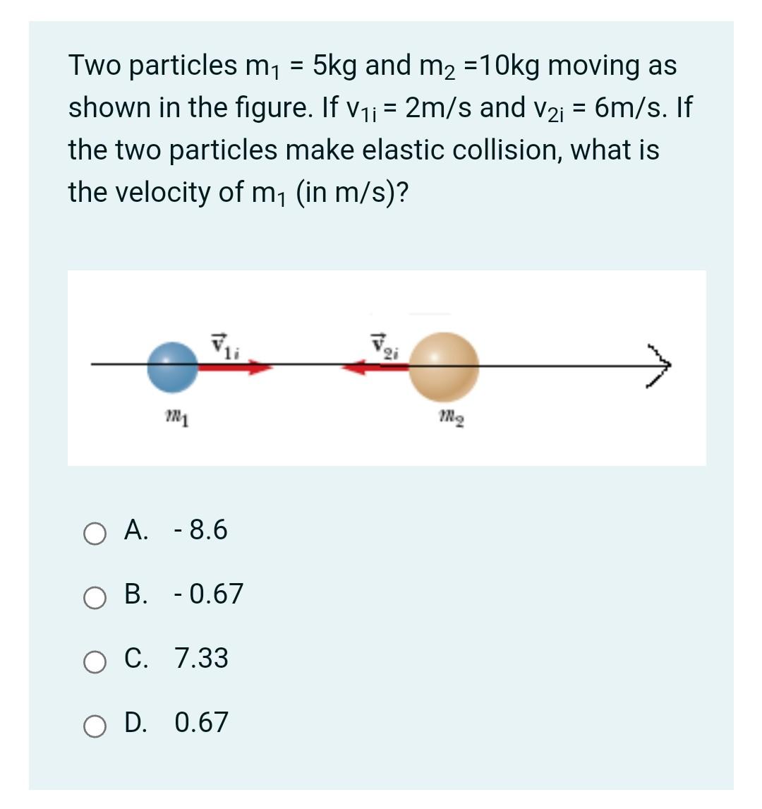 Solved Two particles m1 = 5kg and m2 =10kg moving as shown | Chegg.com