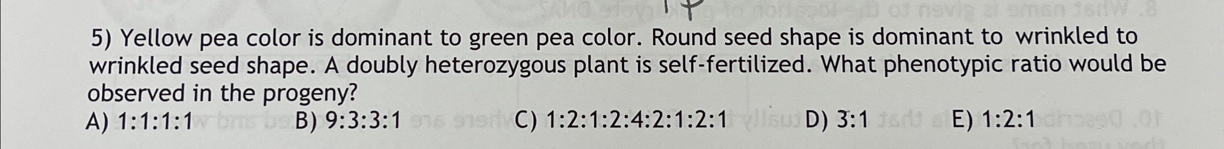 Solved Yellow pea color is dominant to green pea color. | Chegg.com