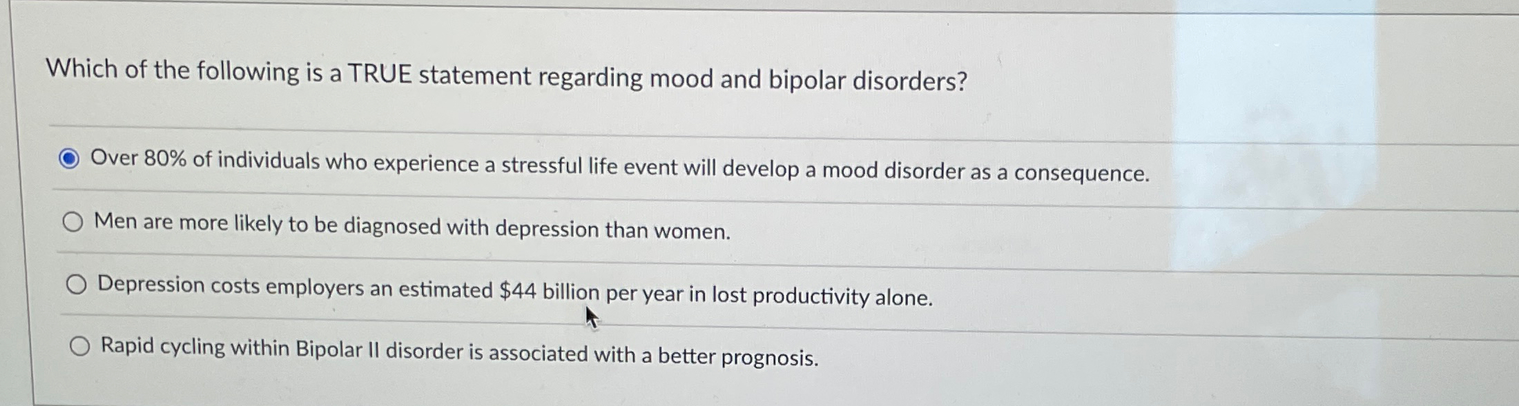 Solved Which of the following is a TRUE statement regarding | Chegg.com