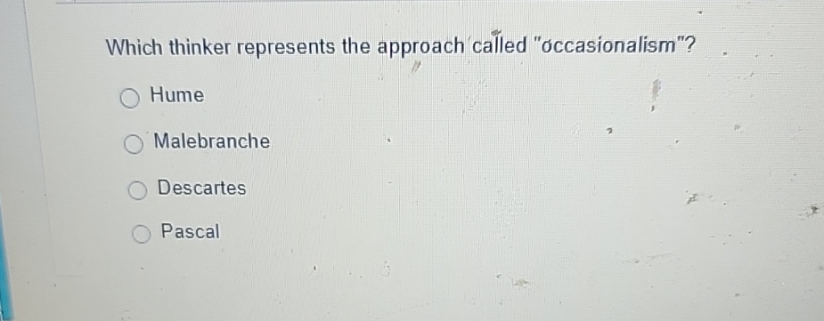 Solved Which thinker represents the approach called | Chegg.com