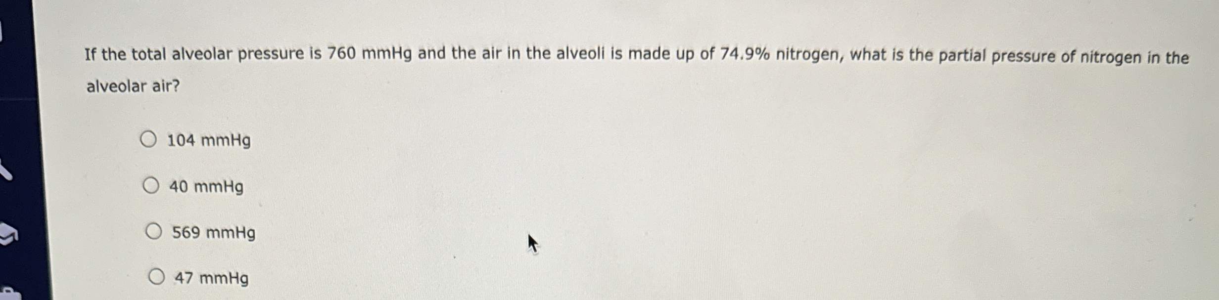 High Quality SOLUTION If the total alveolar pressure is 760 ﻿mmHg and the | Chegg.com