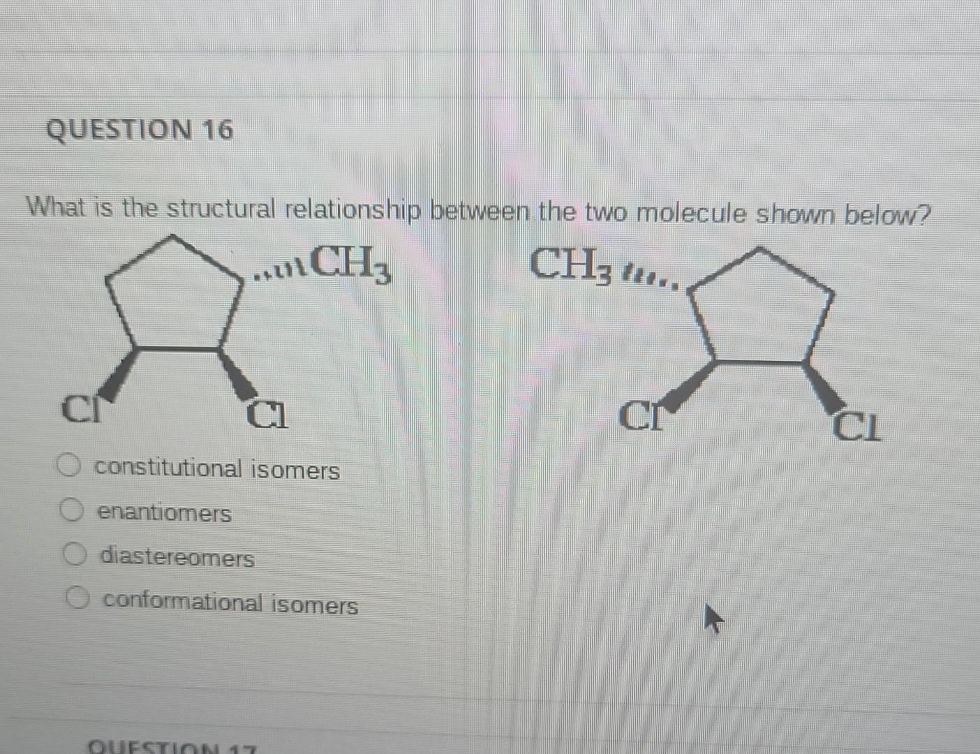 Solved What is the structural relationship between the two | Chegg.com