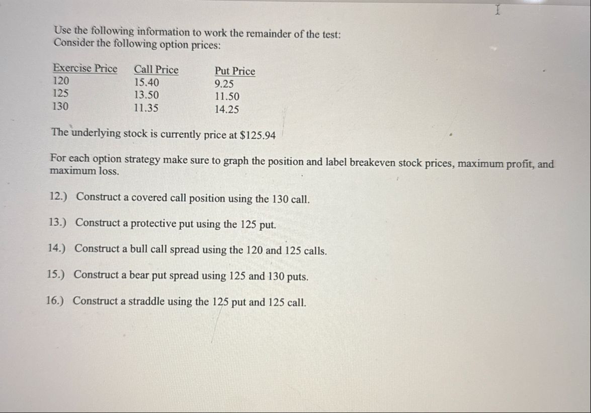 Use the following information to work the remainder | Chegg.com