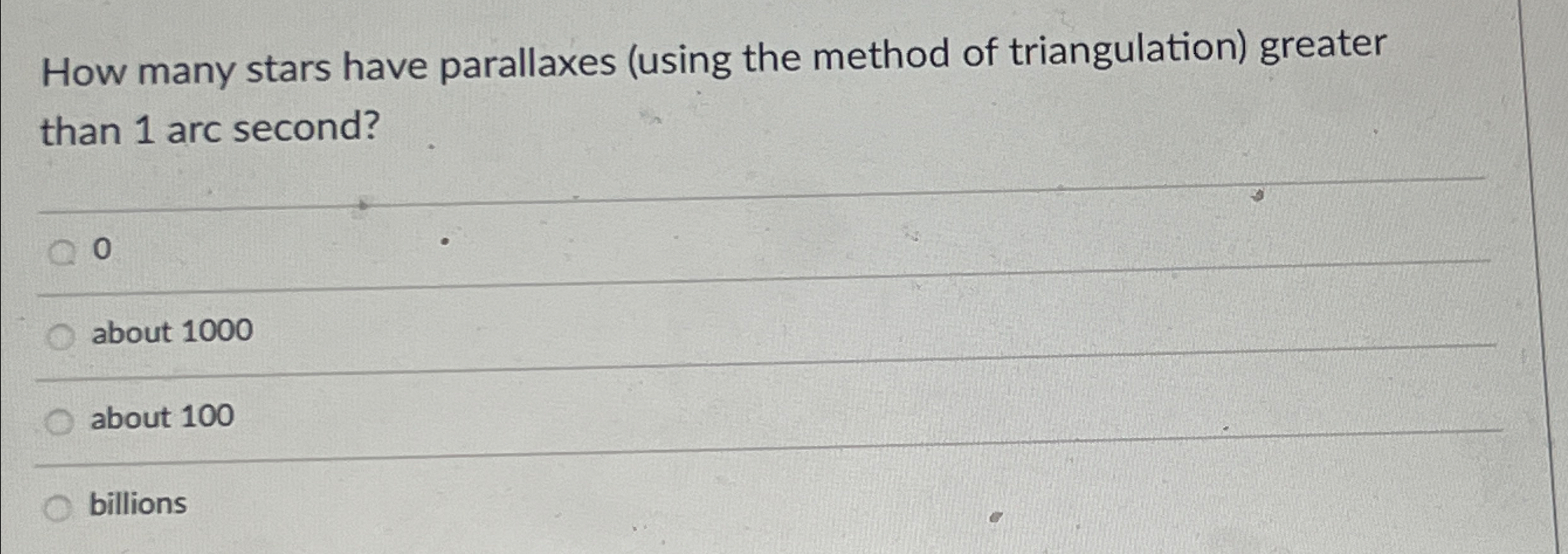 Solved How many stars have parallaxes (using the method of | Chegg.com