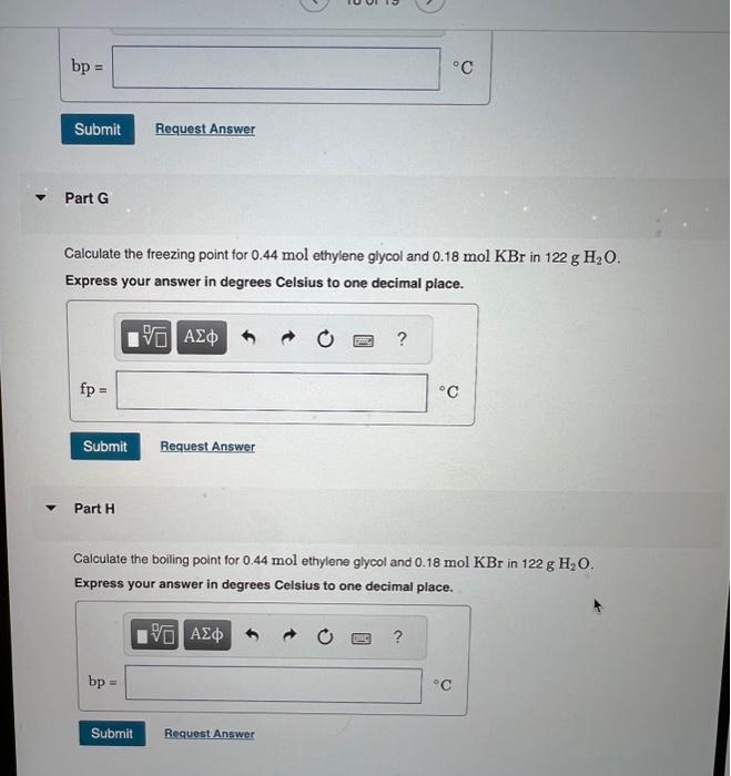 Solved Using data from the table, calculate the freezing and | Chegg.com