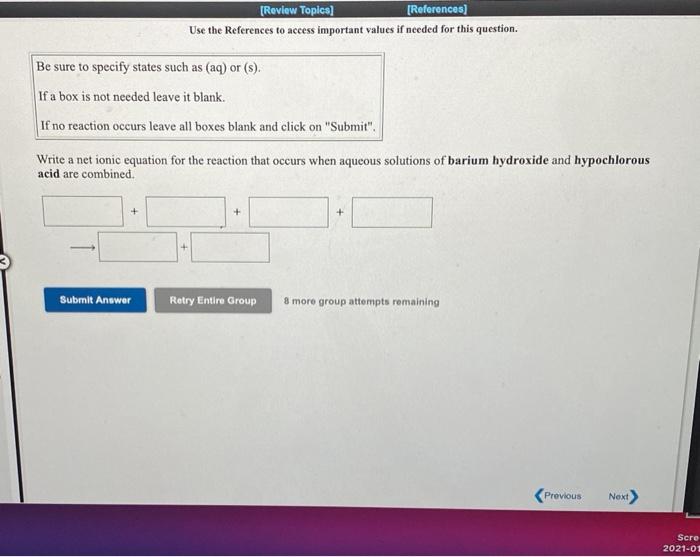 Solved [Review Topics] [References) Use the References to | Chegg.com
