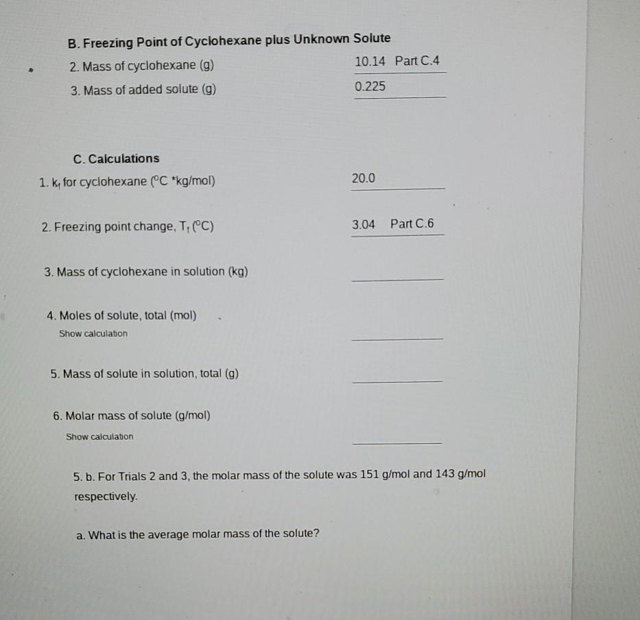 Solved 4. Experimental Procedure. a. How many (total) data | Chegg.com
