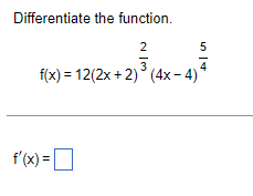 Solved Differentiate the function.Differentiate the | Chegg.com