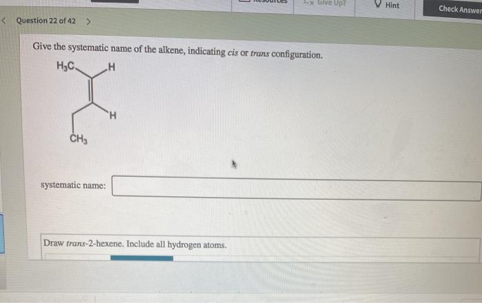 Solved Give Up Hint Check Answer Give | Chegg.com