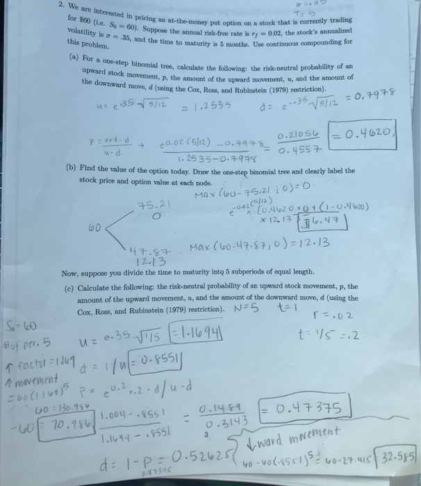 Solved With A,B, and C finished, how would I do D & E? | Chegg.com
