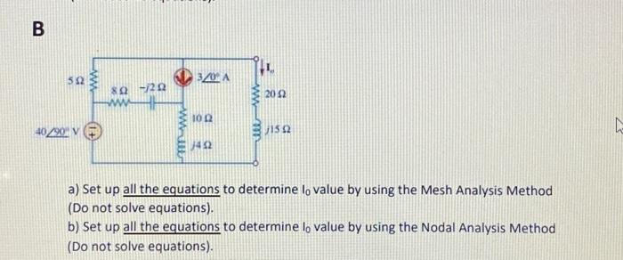 Solved a) Set up all the equations to determine I0 value by | Chegg.com
