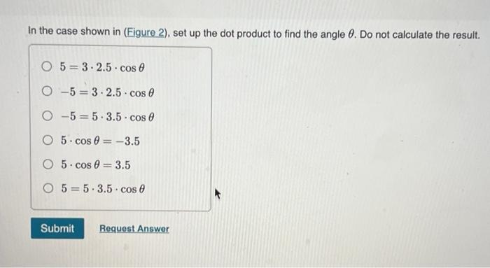 Solved In the case shown in (Figure 1), set up the dot | Chegg.com