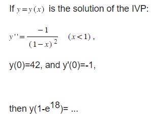 Solved If y=y(x) ﻿is the solution of the IVP:)