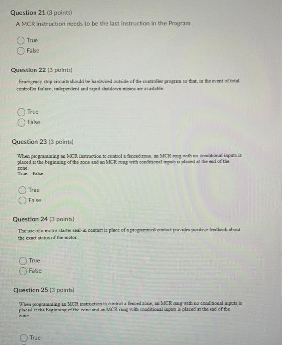 Solved Question 21 (3 points) A MCR Instruction needs to be | Chegg.com