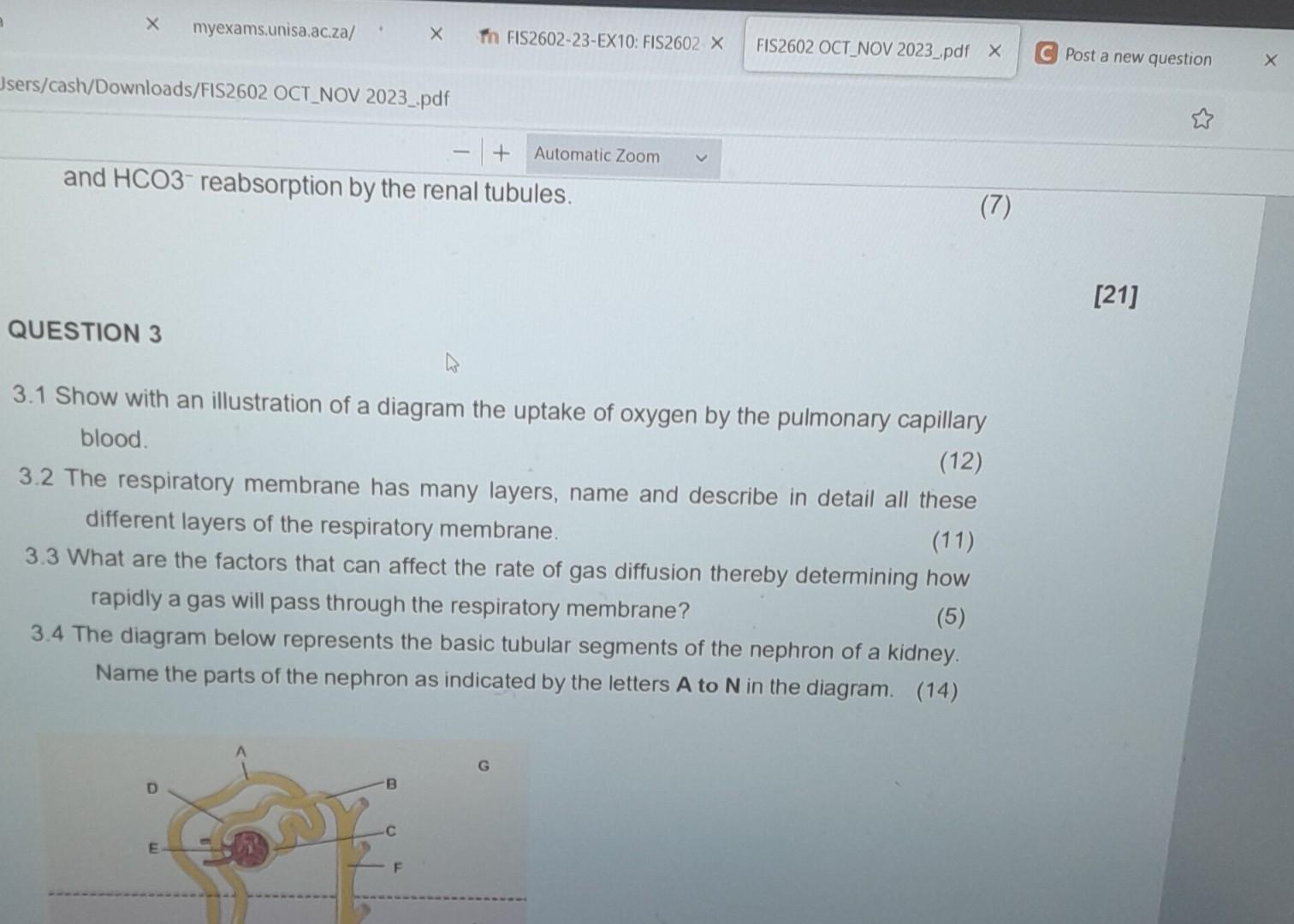 Solved QUESTION 3 3.1 Show with an illustration of a diagram | Chegg.com