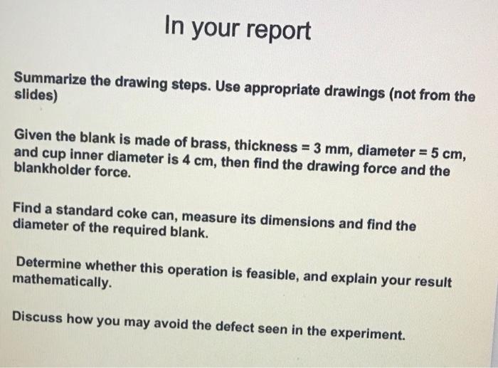 Solved In your report Summarize the drawing steps. Use | Chegg.com