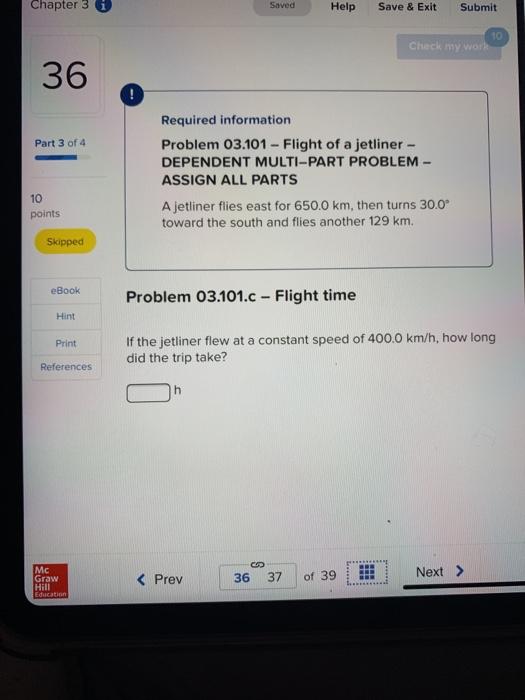 Solved Chapter 3 Saved Help Save & Exit Submit 10 Check my | Chegg.com