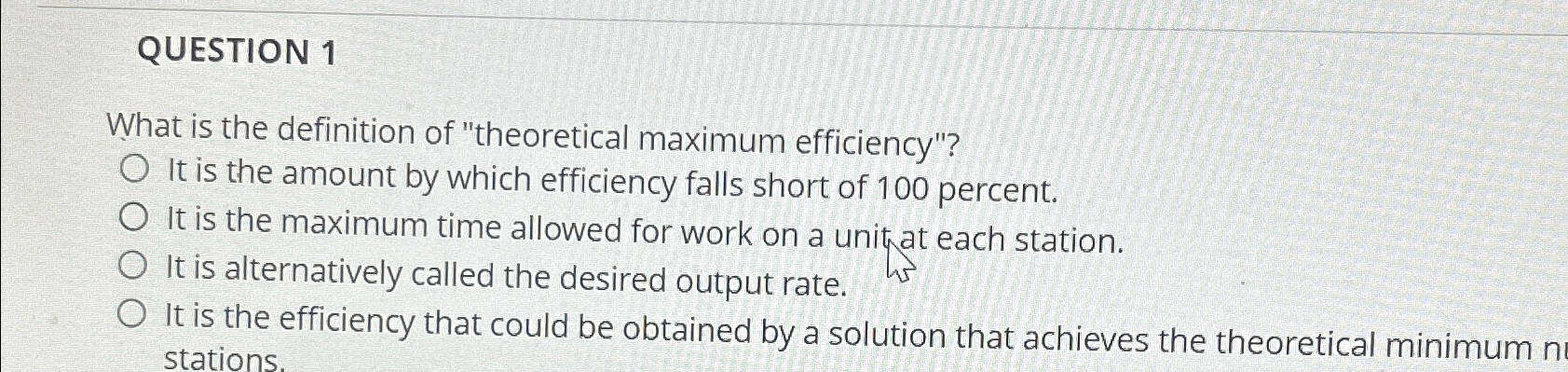 Solved QUESTION 1What is the definition of "theoretical | Chegg.com