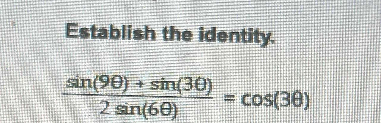 Solved Establish the | Chegg.com