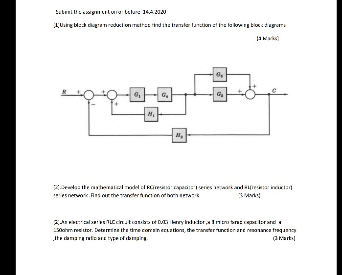 Solved Submit the assignment on or before 14.4.2020 (1)Using | Chegg.com