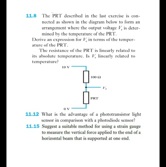 Solved 11.8 The PRT described in the last exercise is con- | Chegg.com
