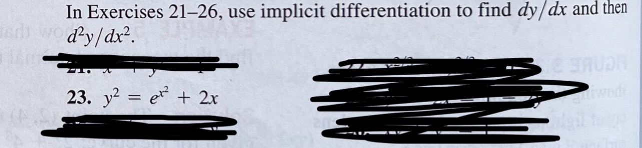 Solved In Exercises 21-26, ﻿use implicit differentiation to | Chegg.com
