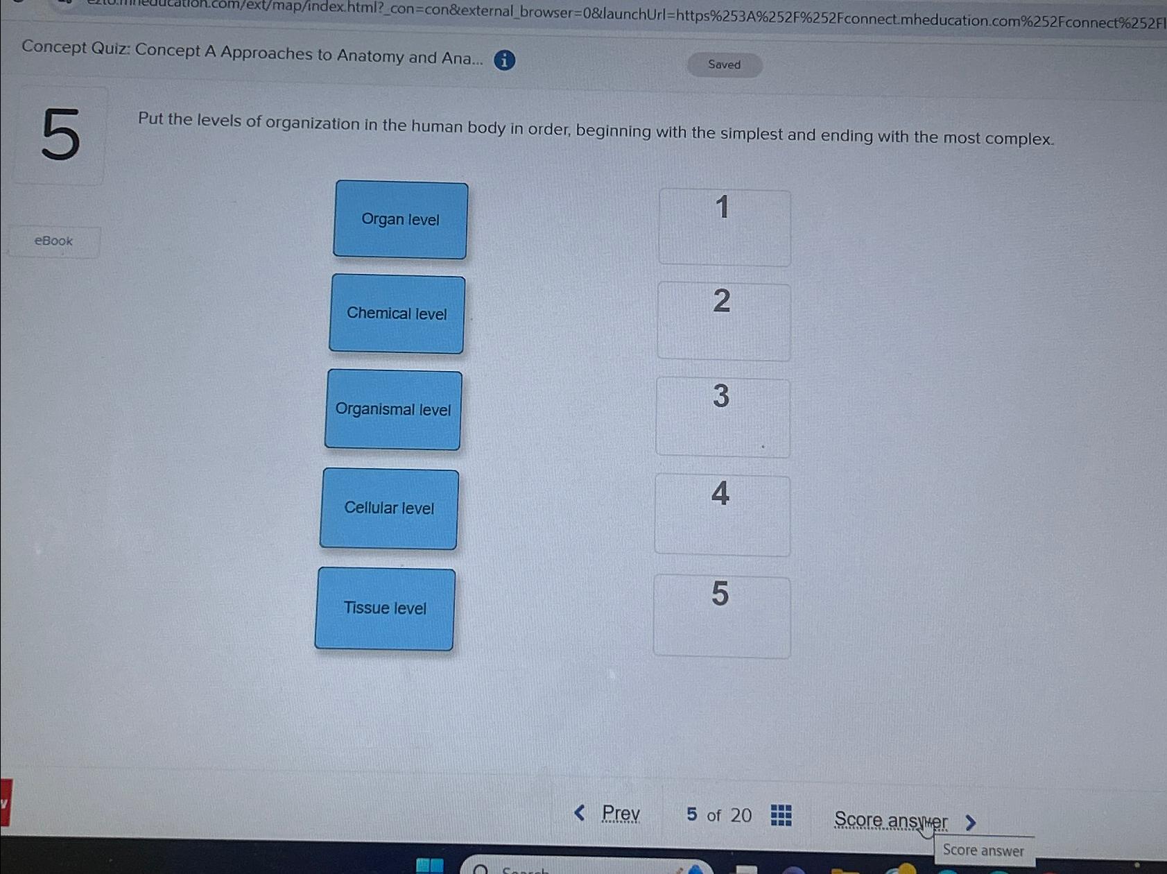 Solved Put levels in order | Chegg.com