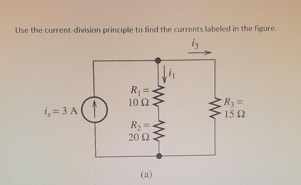 Solved Use the current-division principle to find the | Chegg.com