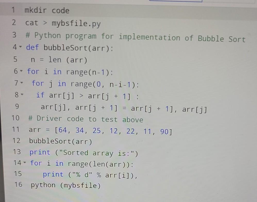 Solved mair File "", line 1 mkdir code л SyntaxError: | Chegg.com