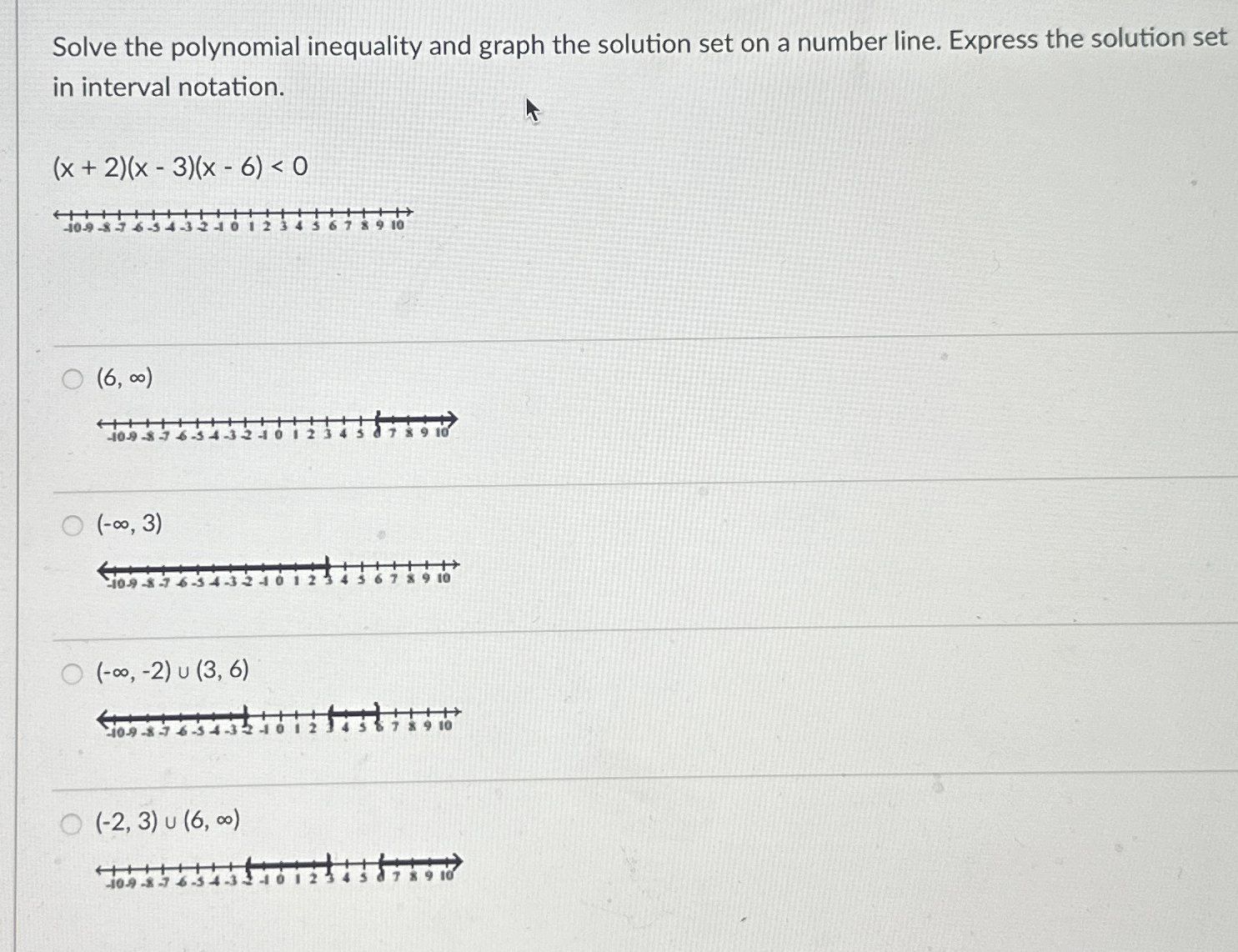 Solved Solve the polynomial inequality and graph the | Chegg.com