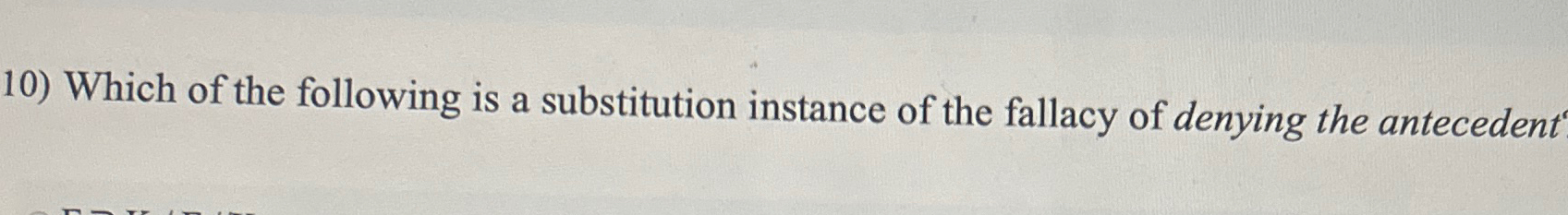 Solved Which of the following is a substitution instance of | Chegg.com