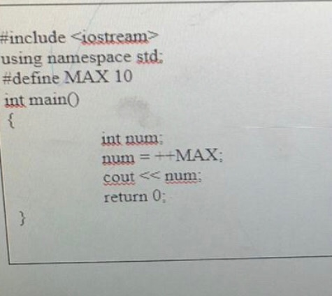 Solved #include using namespace std: #define MAX 10 int | Chegg.com