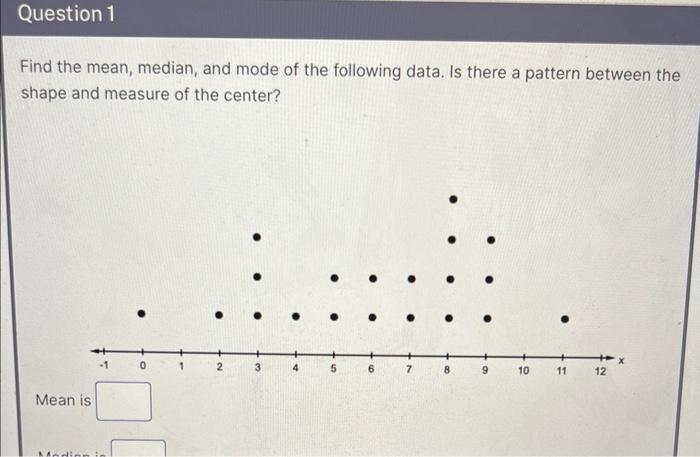 Solved Find the mean, median, and mode of the following | Chegg.com