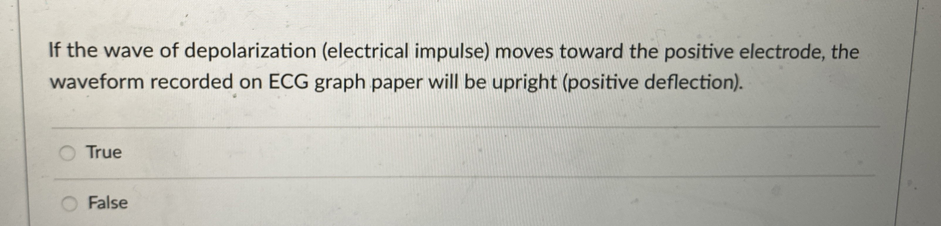 Solved If the wave of depolarization (electrical impulse) | Chegg.com