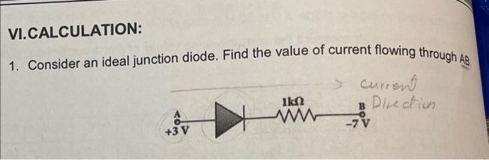 Solved 1. Consider an ideal junction diode. Find the value | Chegg.com
