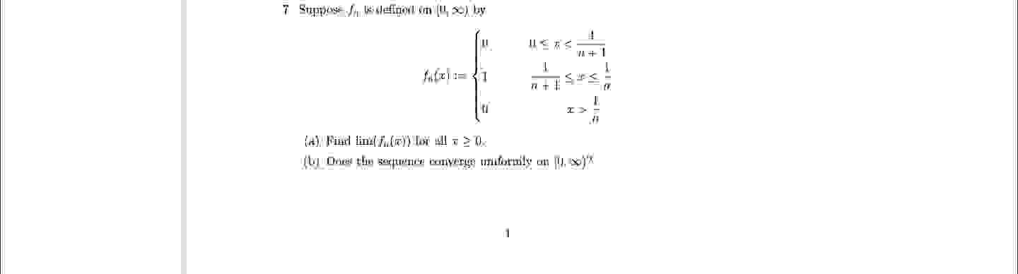 Solved Suppose fn is defined on [0, \infty ) ﻿by (a) ﻿Find | Chegg.com