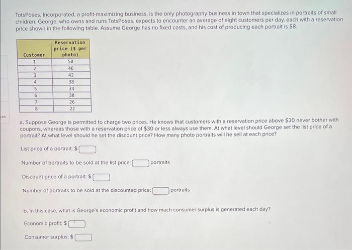 Solved TotsPoses, Incorporated, a profit-maximizing | Chegg.com