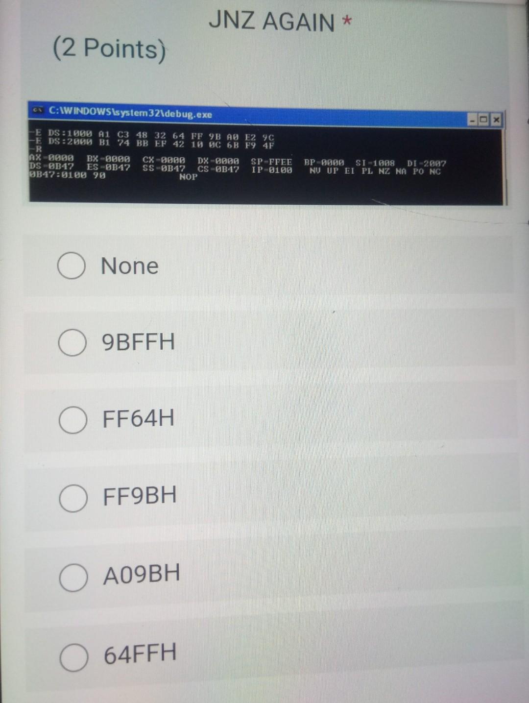 Solved 14 14. According to the values shown in the DEBUG | Chegg.com