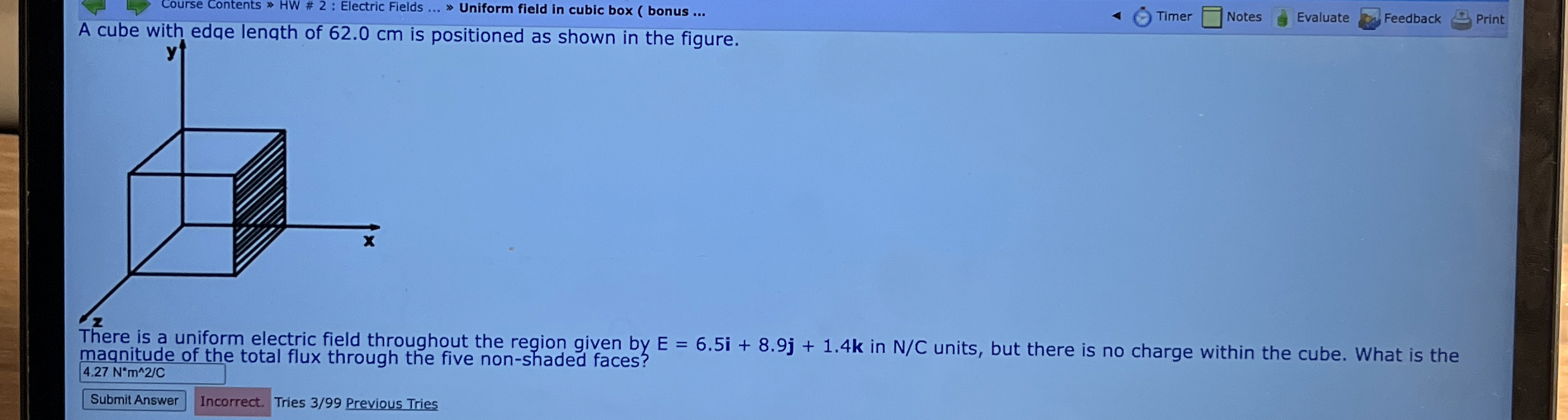Solved Course Contents » ﻿HW # 2 ﻿: Electric FieldsUniform | Chegg.com
