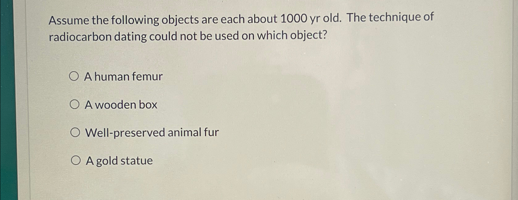 Solved Assume the following objects are each about 1000yr | Chegg.com