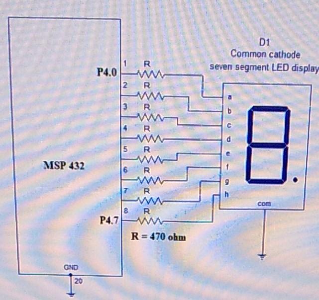 Solved 1. Configure Port 4 as output port to drive the | Chegg.com