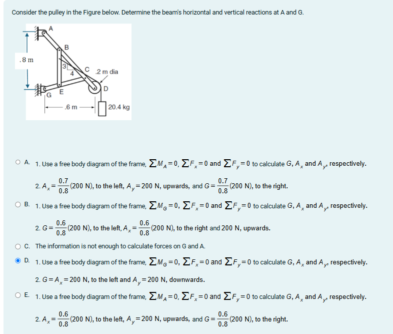 Solved Consider the pulley in ﻿the Figure below. Determine | Chegg.com
