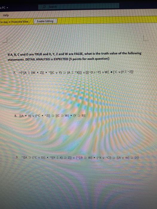 Solved is PC Help to stay in Protected View Enable Editing | Chegg.com
