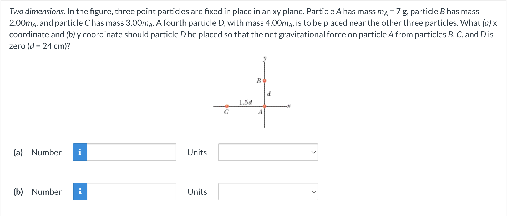 Solved Two dimensions. In the figure, three point particles | Chegg.com