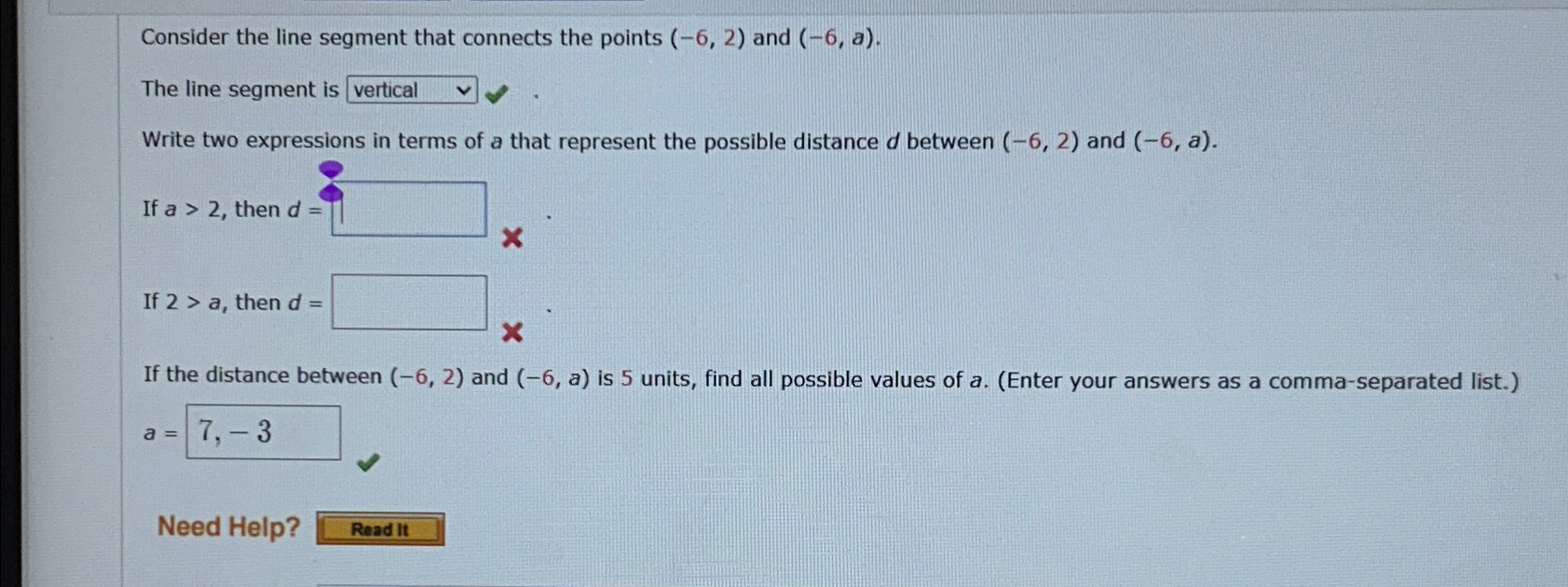 Solved Consider the line segment that connects the points | Chegg.com